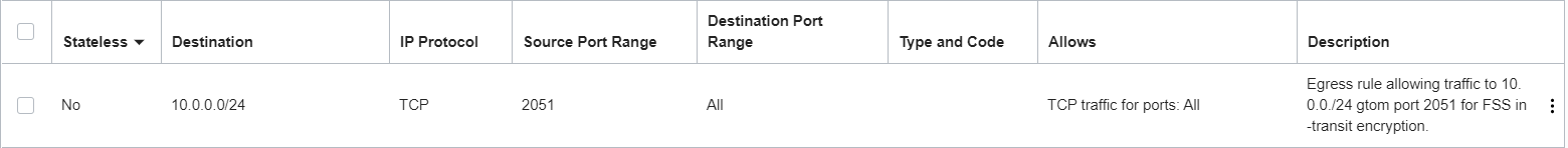 Configuring VCN Security Rules for File Storage